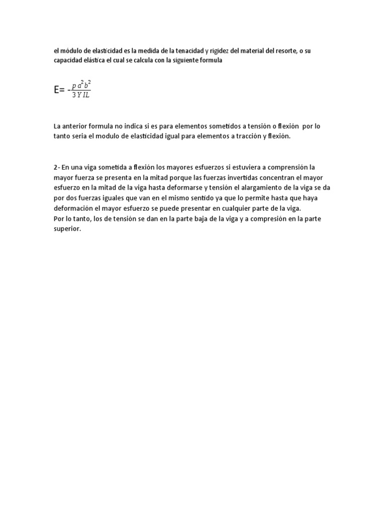 El Módulo de Elasticidad Es La Medida de La Tenacidad y Rigidez Del ...