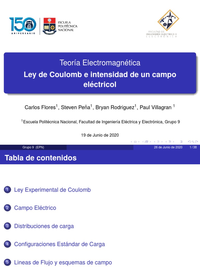Ley de Coulomb y Campo Eléctrico | PDF | Campo eléctrico | Fuerza