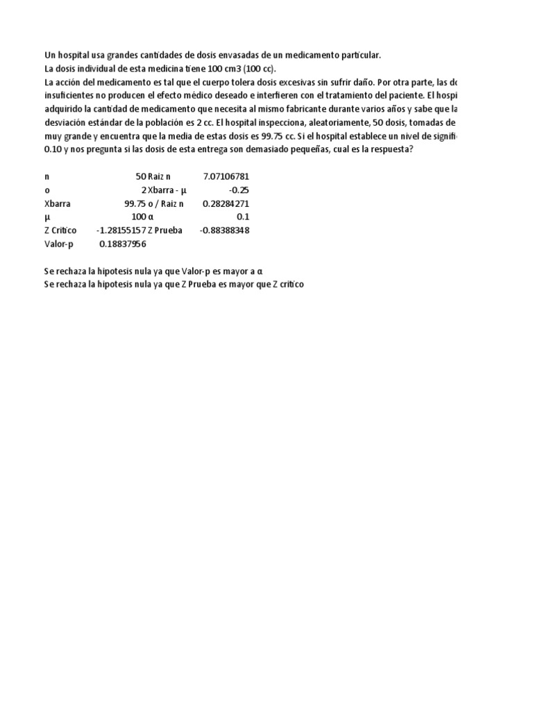 Estadistica C3 - Hipo Sigma Desconocido | PDF | Desviación Estándar ...