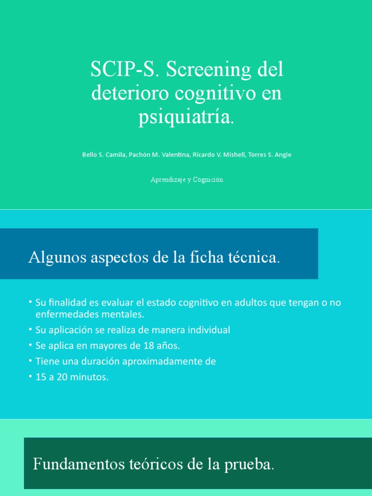 Presentacion Prueba Scip-S | PDF