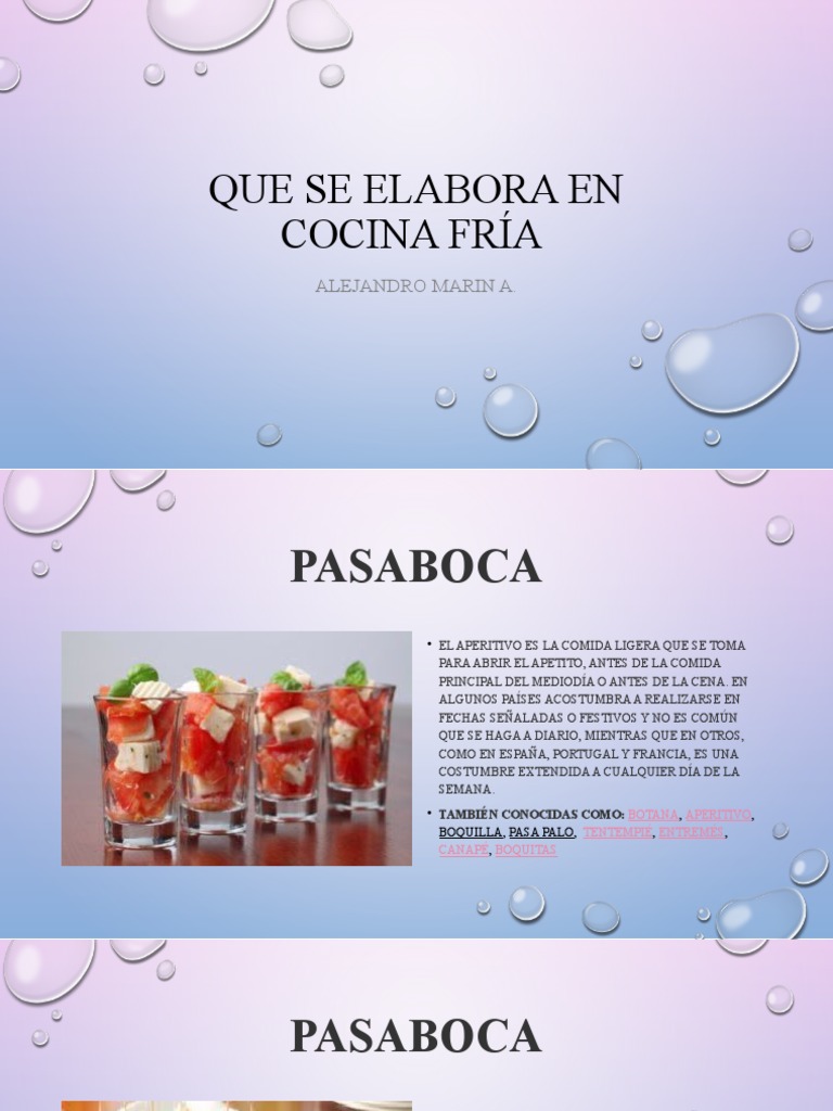 Que Se Elabora en Cocina Fría | PDF | ensalada | Cocinando