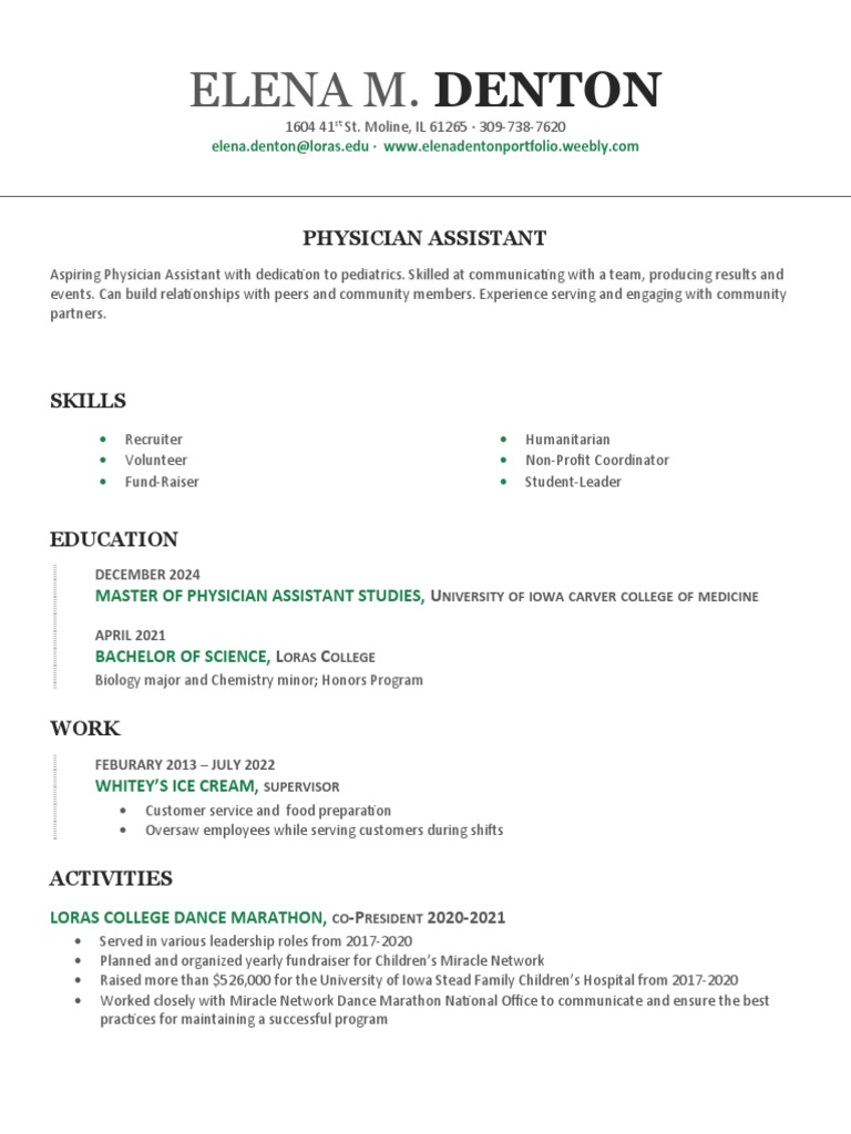 Elena Denton Resume | PDF