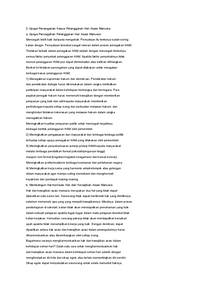 Soal Materi Ham | PDF