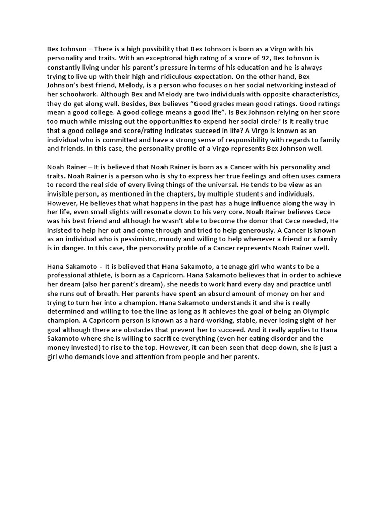 Bex Johnson and Noah Rainer and Hana Sakamoto | PDF | Behavior ...