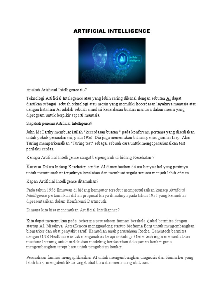 Artificial Intelligence | PDF | Komputer