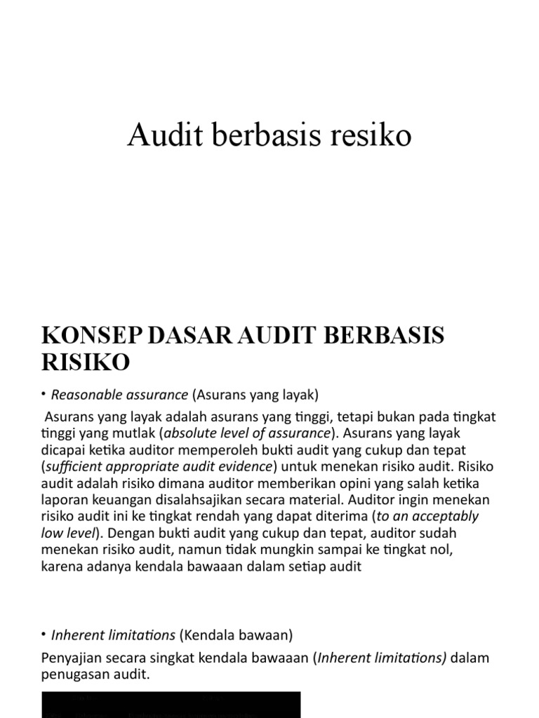 Audit Berbasis Resiko | PDF