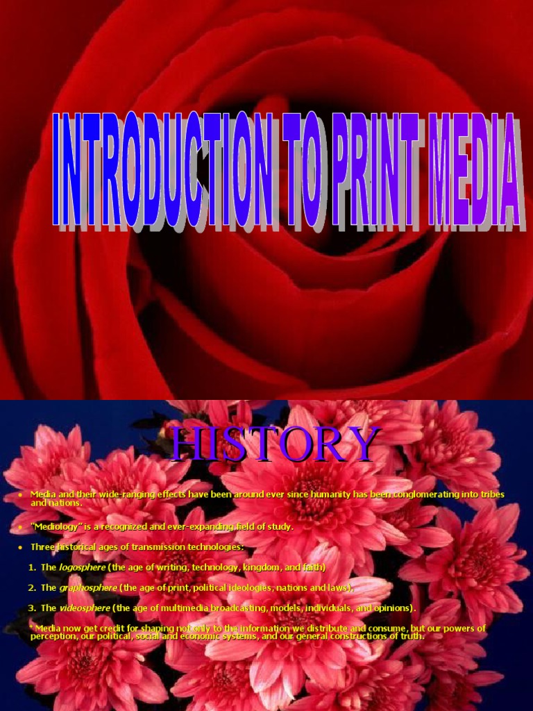 Introduction To Print Media 1 | PDF | Printing | Newspapers