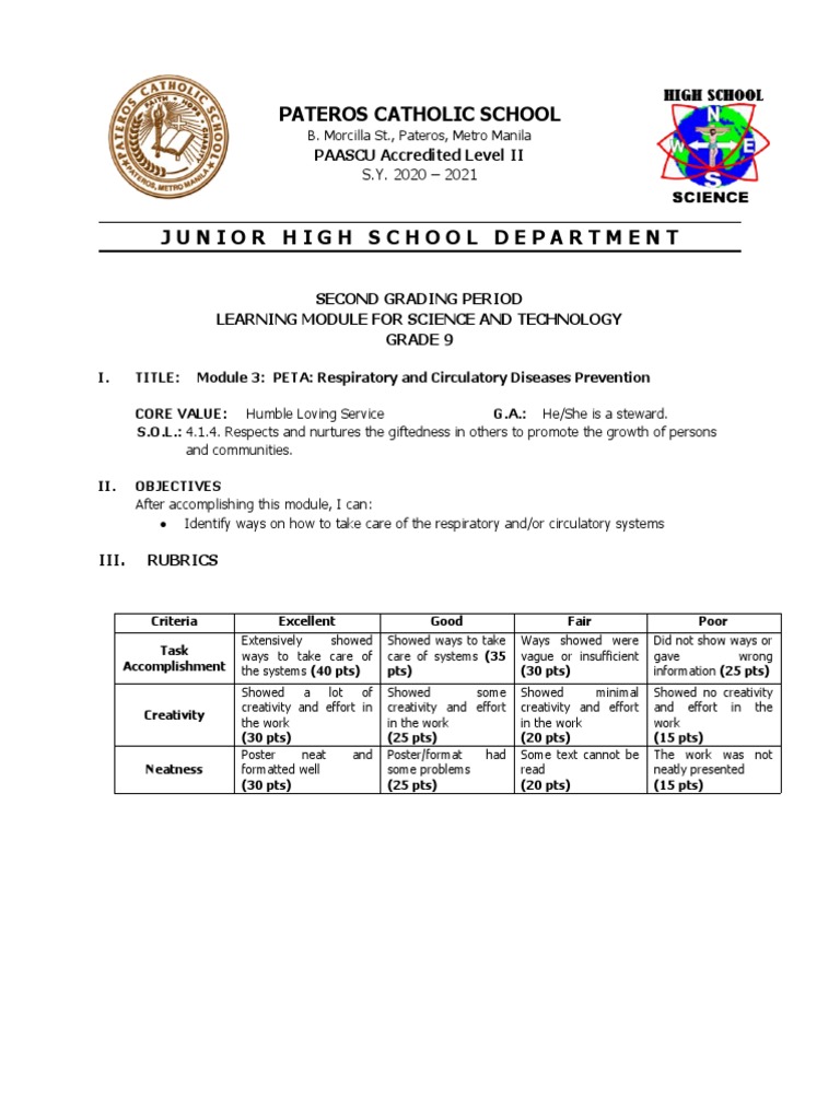 Pateros Catholic School: PAASCU Accredited Level II | PDF