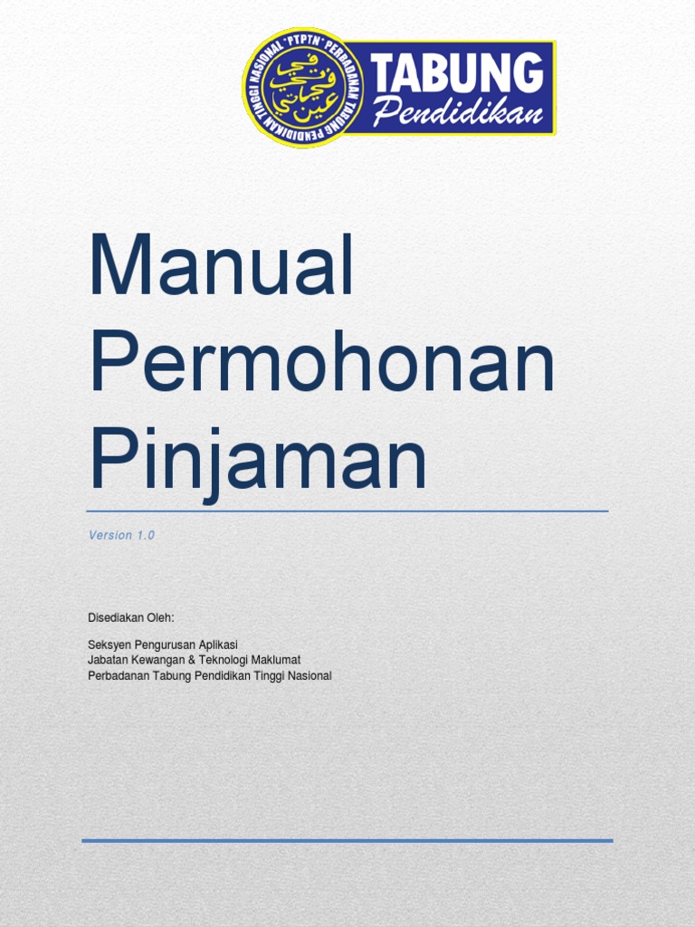 Manual Pinjaman PTPTN PDF | PDF