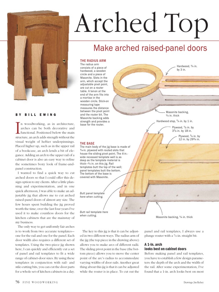 Arched Top: Make Arched Raised-Panel Doors | PDF | Door | Industrial ...
