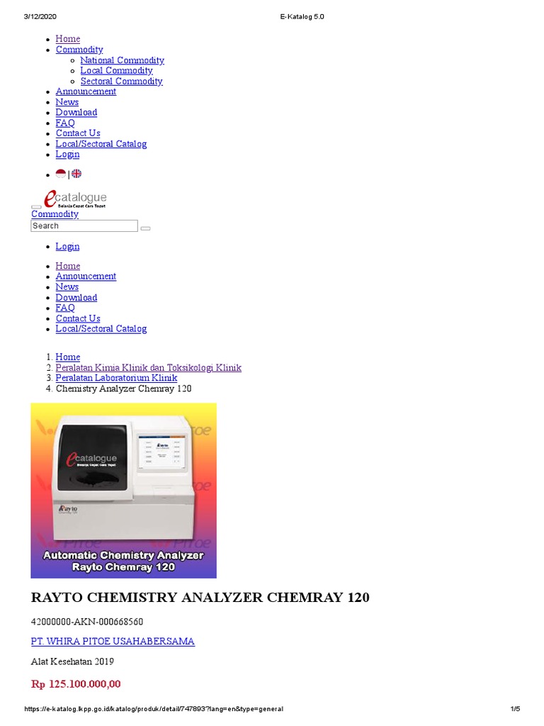 Rayto Chemistry Analyzer Chemray 120: Search | PDF | Business