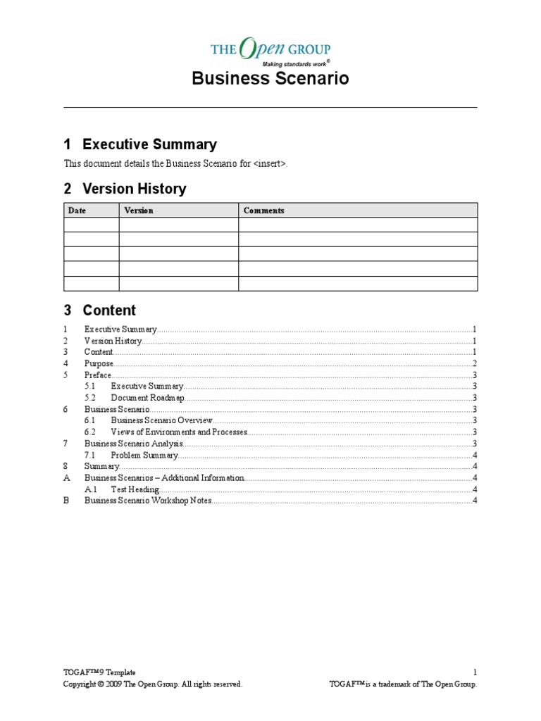 Template Bus Scenario | PDF | Systems Science | Business