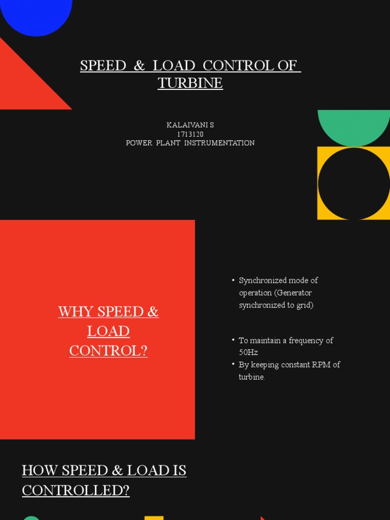 Speed & Load Control of Turbine | PDF | Turbine | Machines