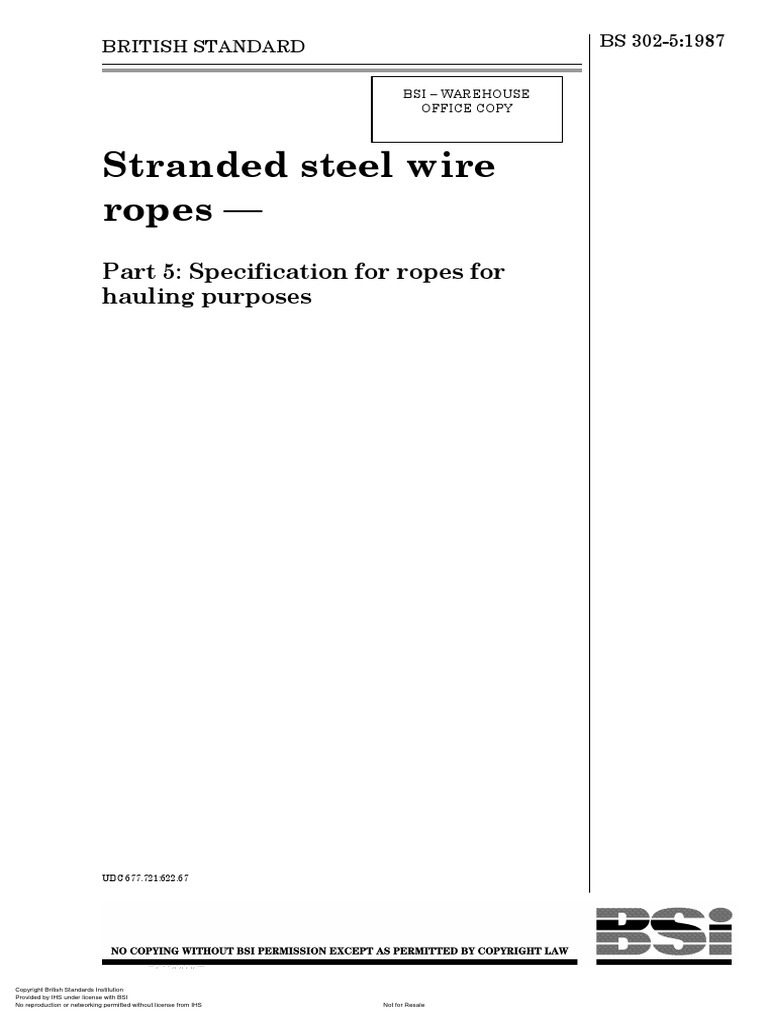 302-5 Stranded Steel Wire Rope PDF | PDF | Rope | Wire