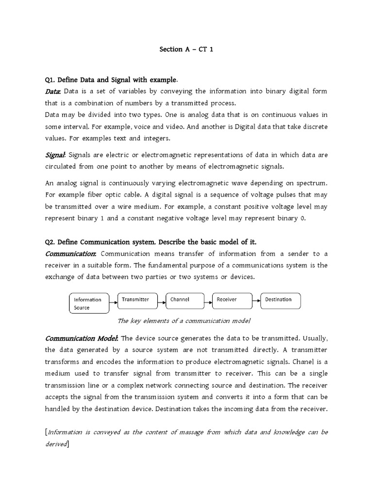 The Key Elements of A Communication Model | PDF | Communications System ...