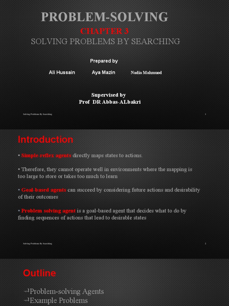 Problem Solving Solving Problems By Searching Pdf Combinatorics Theoretical Computer Science 5238