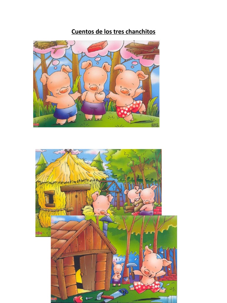 Cuentos de Los Tres Chanchitos Con Laminas | PDF
