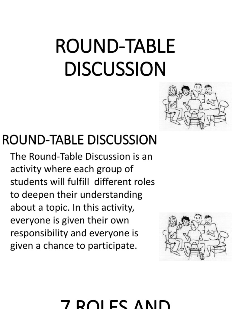 Roles in Round-Table Discussions | PDF | Question | Human Communication