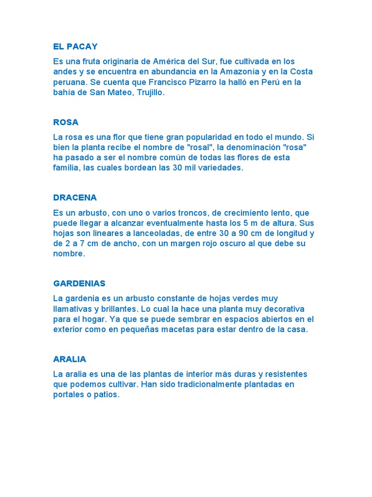 Beneficios y Cultivo del Pacay | PDF | Rosa | Plantas