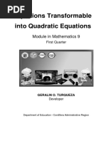 Math 9 Quarter 1 Reviewer | PDF | Factorization | Quadratic Equation