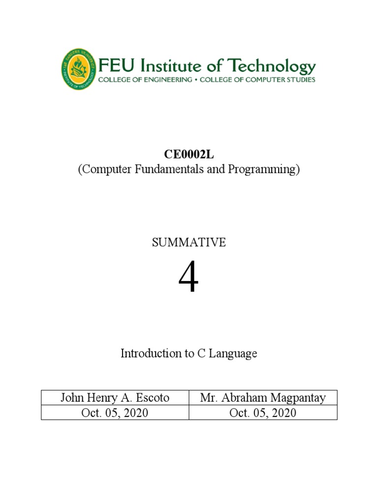 Technical Summative Assessment 4 | PDF | C (Programming Language) | Function (Mathematics)