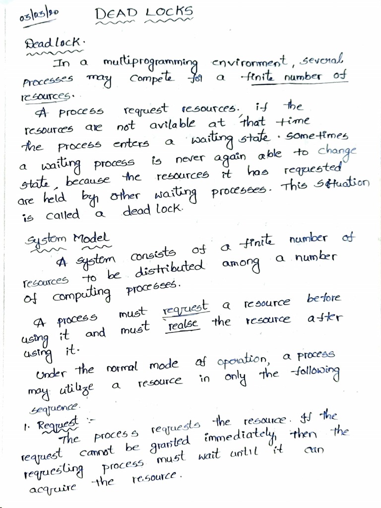 Followoing: Dead Lock Compel Aaftnit Number The | PDF | Concurrency (Computer Science ...