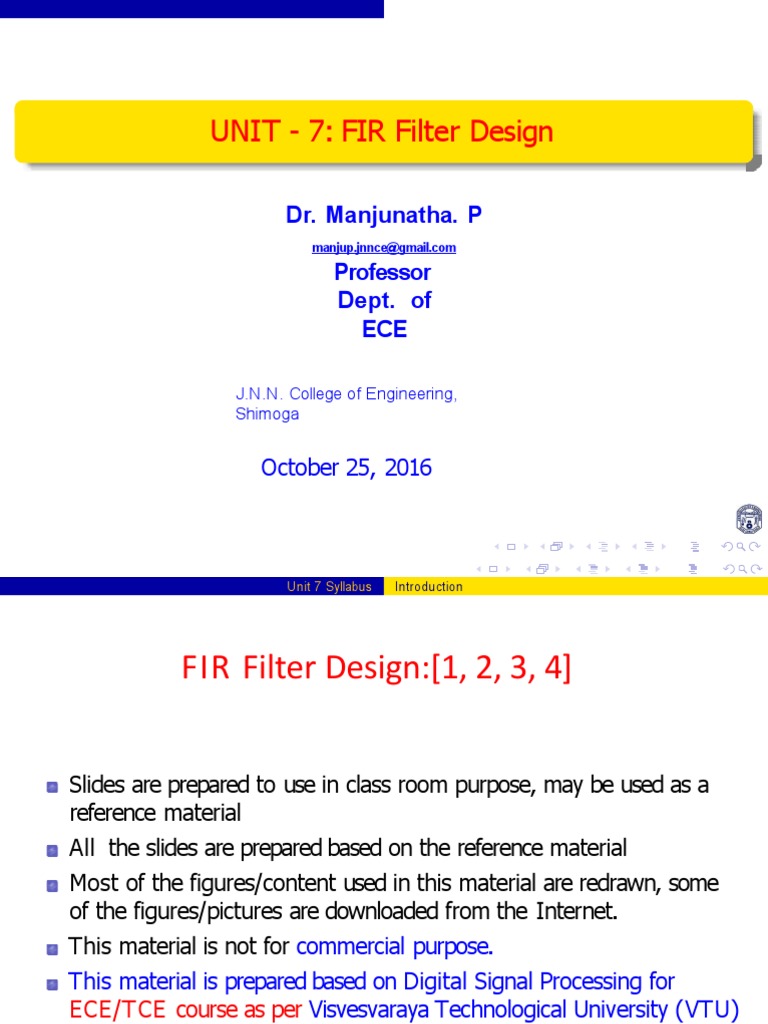 Fir Filter Design | PDF