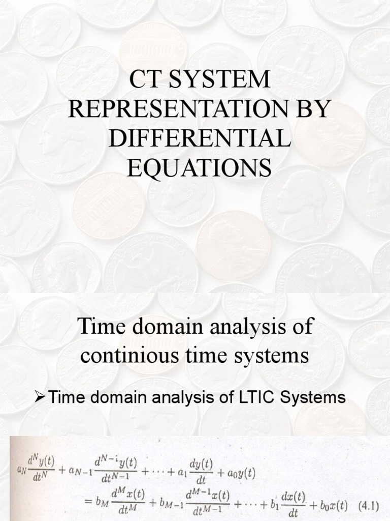 CT System Representation by Differential Equations | PDF