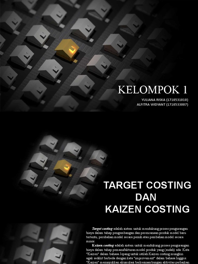Target & Kaizen Costing: Konsep dan Implementasi | PDF
