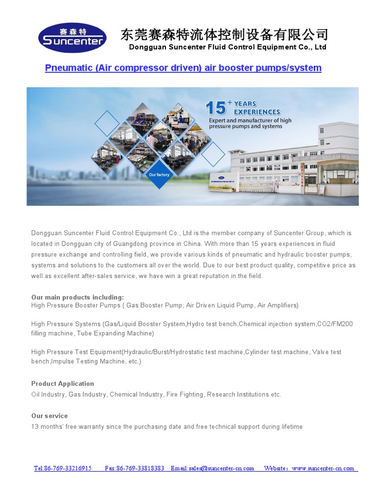 Pneumatic Air Booster Pump PDF | PDF | Pump | Valve