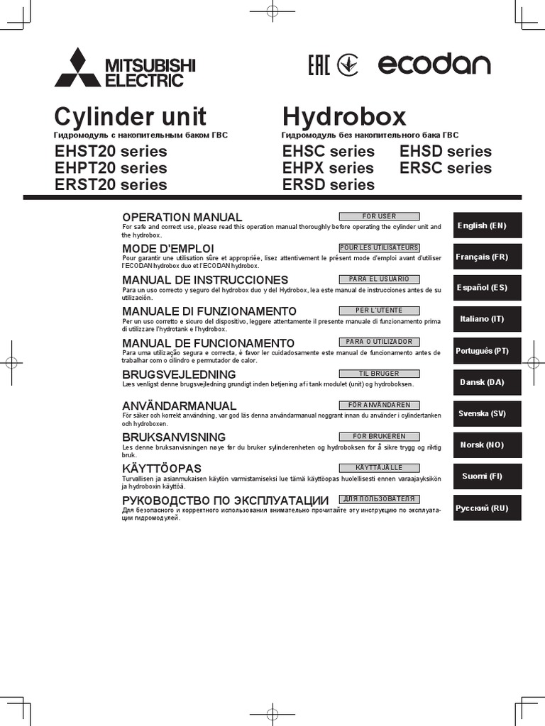 Ecodan Hydrobox K Ytt Opas RG79D942K04 PDF | PDF