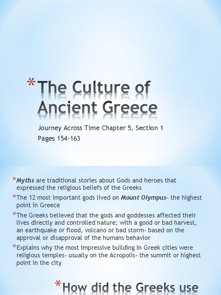 Journey Across Time Chapter 5, Section 1 Pages 154-163 | PDF | Homer ...