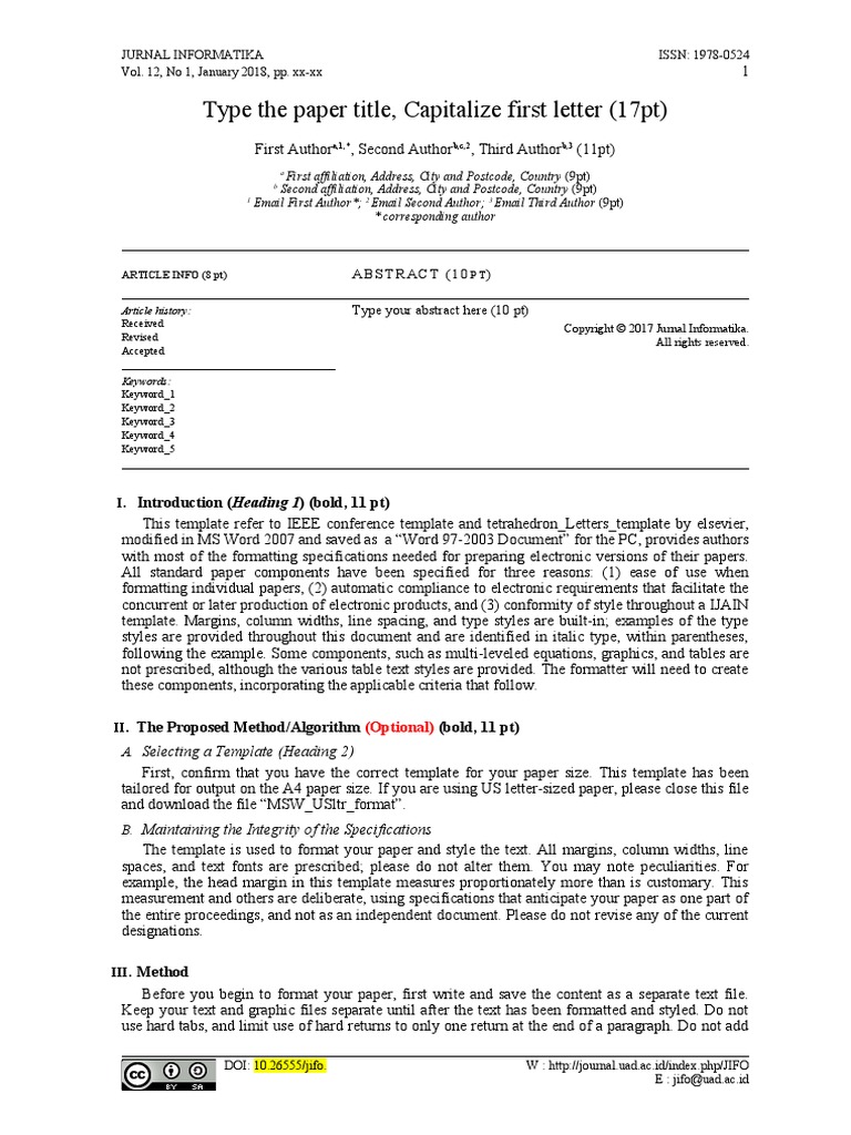 2018 JIFO Template | PDF | Bracket | Note (Typography)