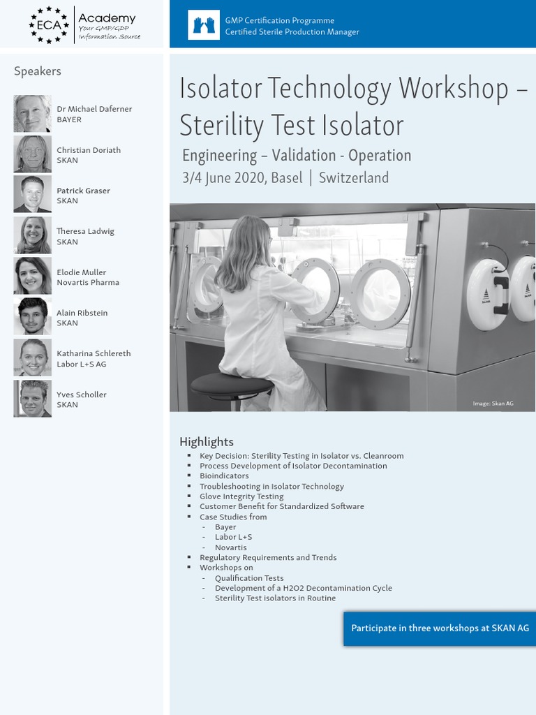 Isolator Technology Workshop - Sterility Test Isolator: Engineering ...