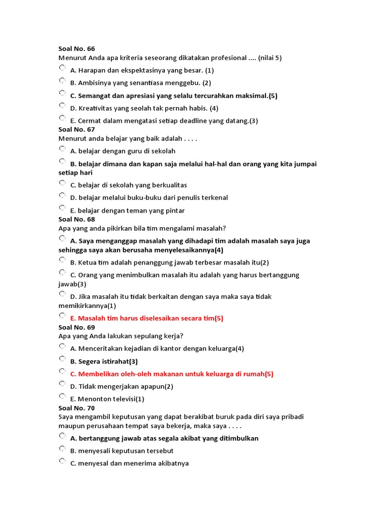 Soal TKP Cat | PDF