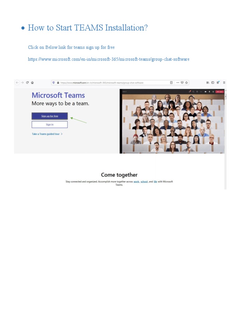 How To Start TEAMS Installation | PDF