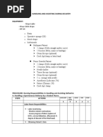 EINC Checklist - DOH | PDF | Childbirth | Breastfeeding