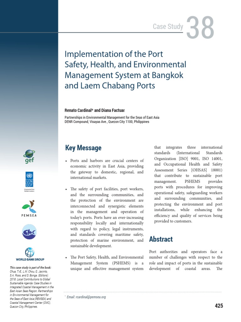 Implementation of The Port Health and Safety Laem Chabang | PDF ...
