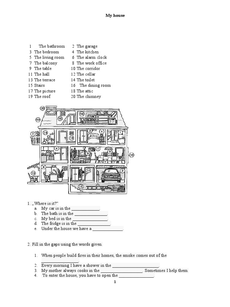 My House Activity | PDF