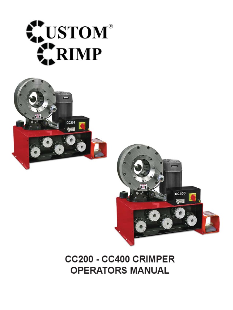 CC200 - CC400 CRIMPER Operators Manual | PDF | Electric Motor | Relay