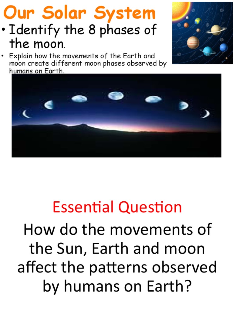 Identify The 8 Phases of The Moon | Download Free PDF | Planetary Mass ...