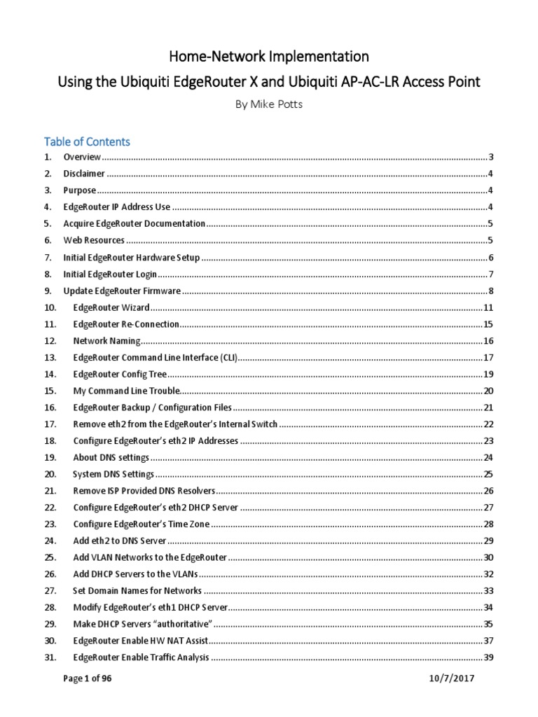 Ubiquiti Home Network Example | PDF | Computer Network | Domain Name System