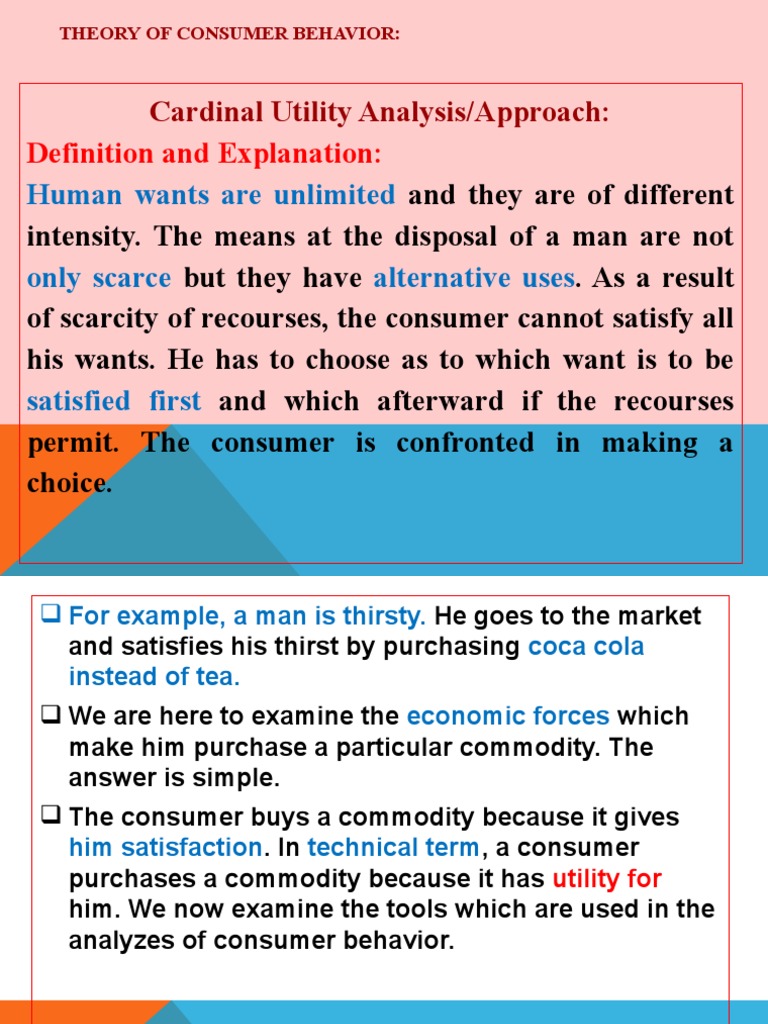 Cardinal Utility Analysis/Approach:: Definition and Explanation | PDF ...