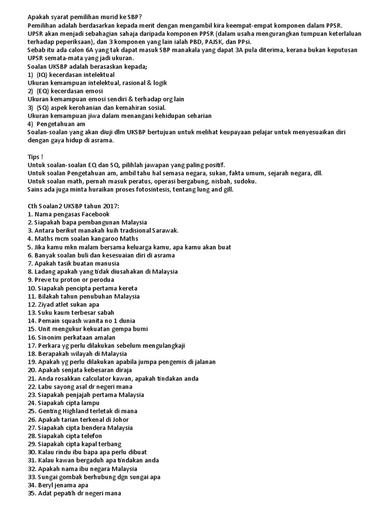 Tips Interview Sbp Pdf