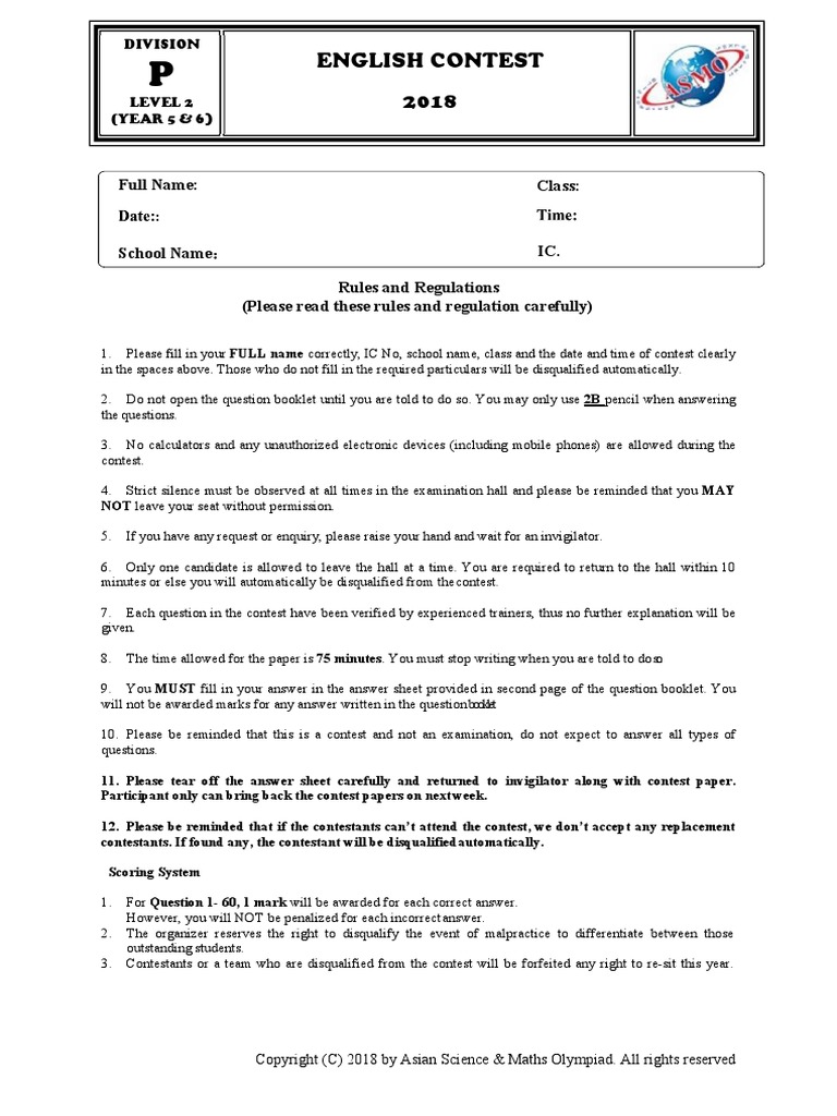 Level 2 English 2018 | PDF | Foods | Nature