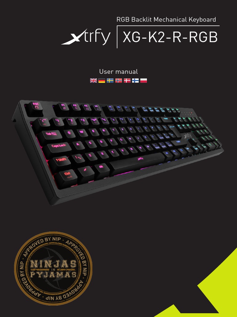 XG-K2-R-RGB: RGB Backlit Mechanical Keyboard | PDF