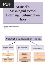 Ausubel's Meaningful Learning Theory | PDF | Hierarchy | Learning