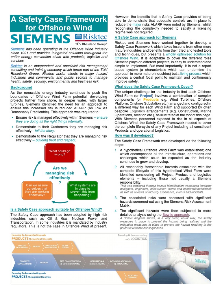 A Safety Case Framework | PDF | Offshore Wind Power | Risk