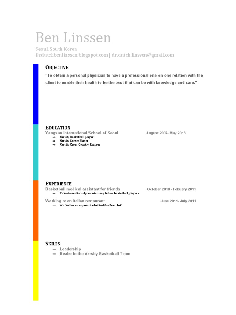 Ben Linssen: Health & Leadership Profile | PDF