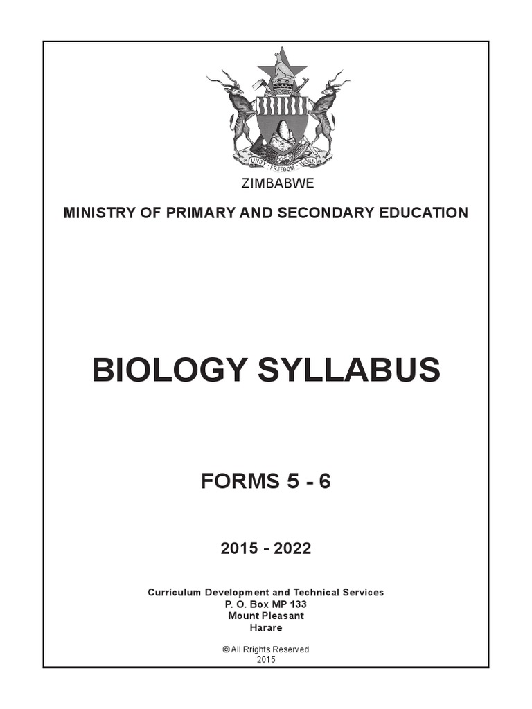 Biology Syllabus | PDF | Mitosis | Meiosis